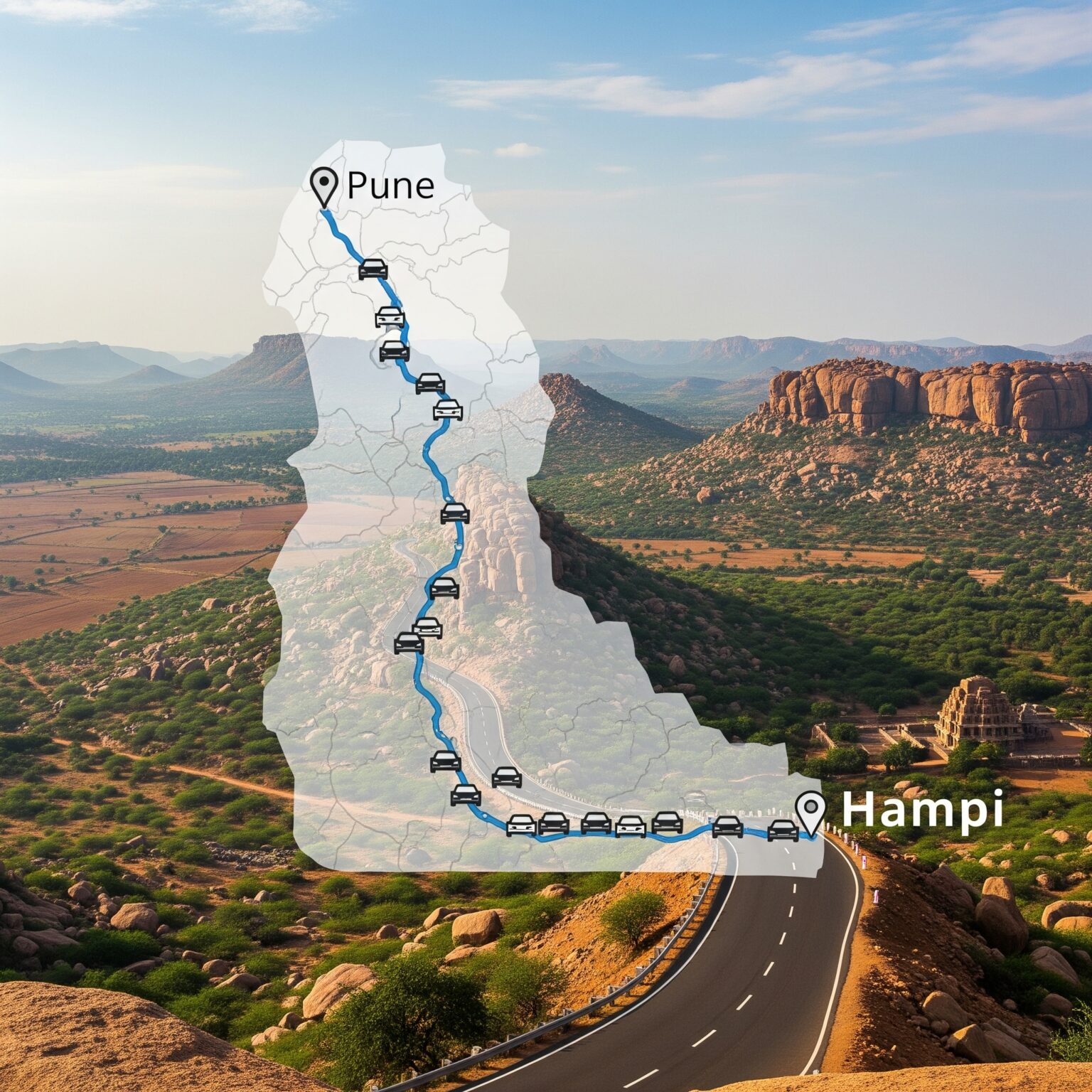 How to Reach Hampi from Pune - Route & Tips